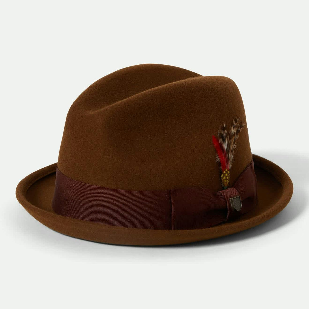 Unisex Gain Fedora in Coffee/Chestnut – Brixton