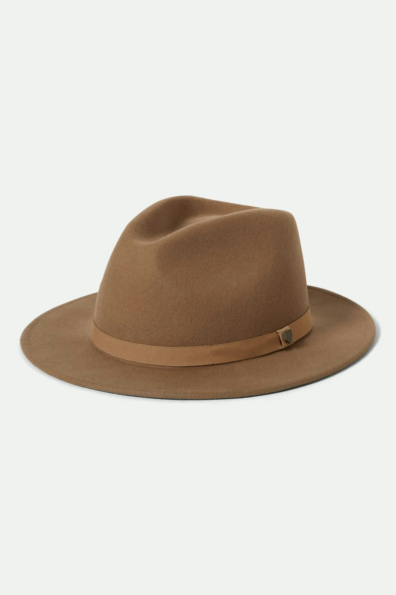 Unisex Messer Packable Fedora in Khaki/Khaki – Brixton