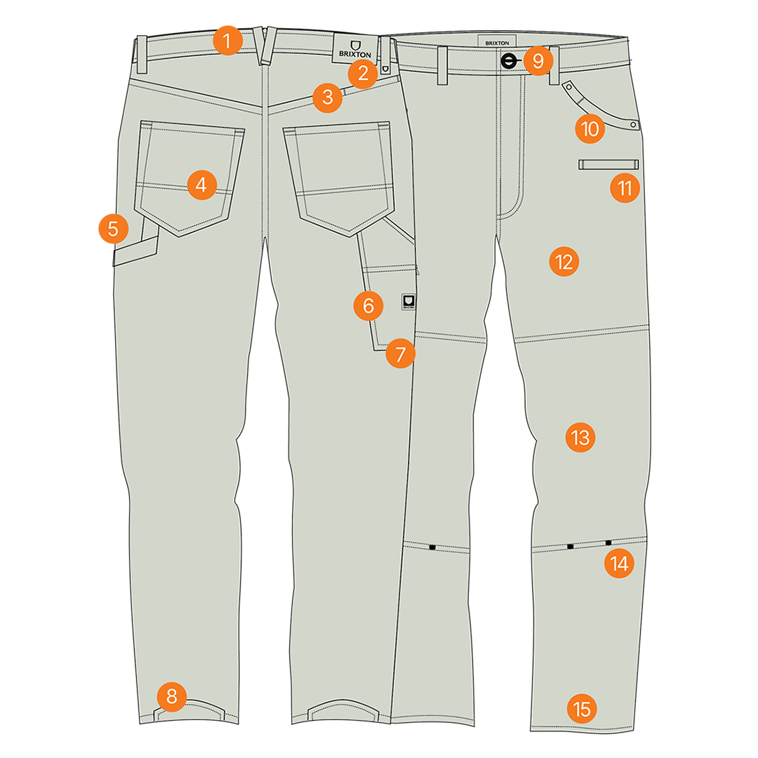 Men's Builders Carpenter Stretch Pant in Pinecone Brown – Brixton