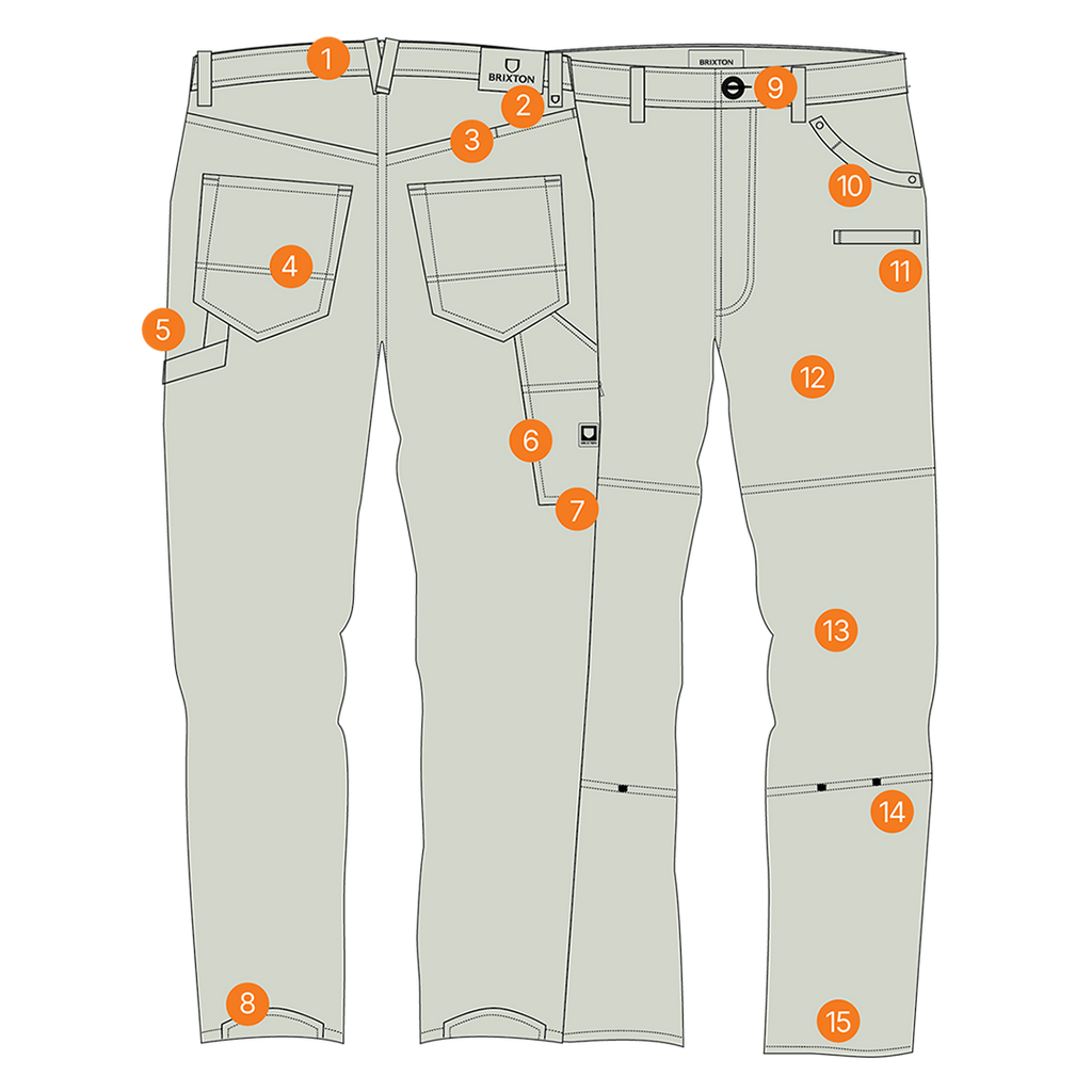 Men's Builders Carpenter Stretch Pant in Washed Black – Brixton