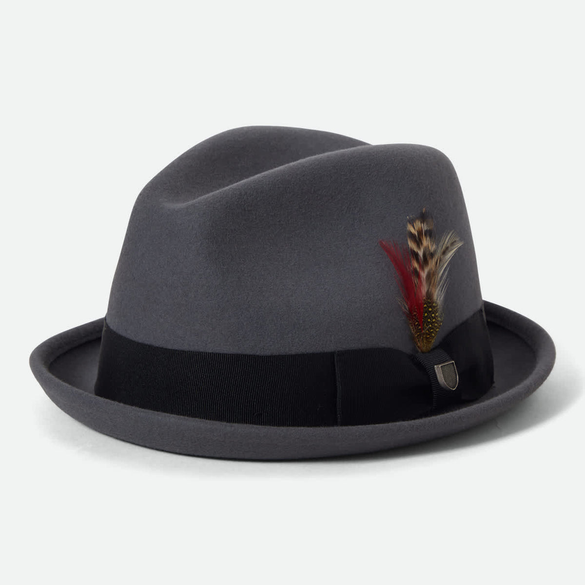 Unisex Gain Fedora in Future Grey – Brixton