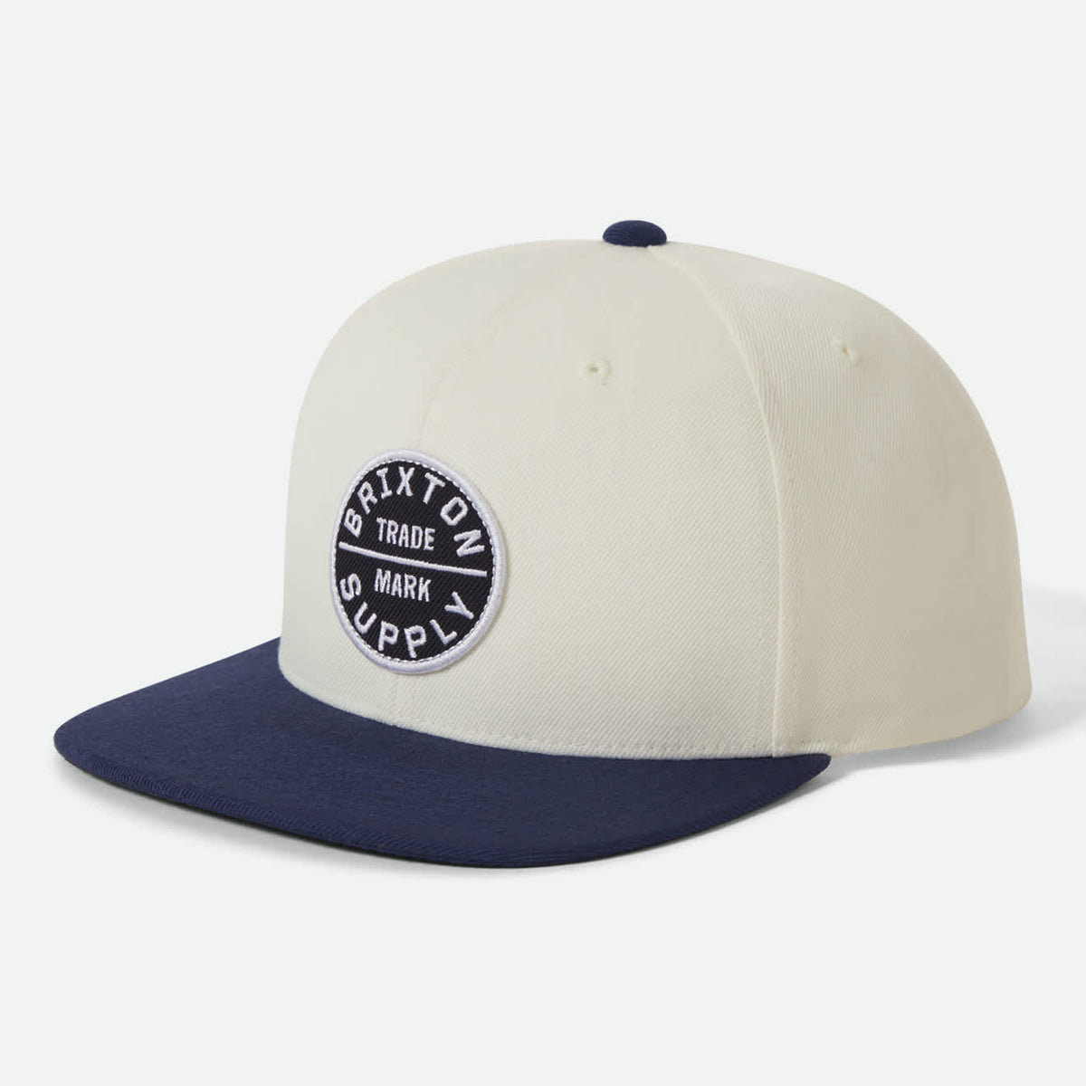 Unisex Oath III Snapback in Off White/Midnight Blue – Brixton