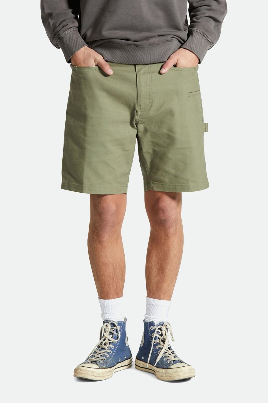 Builders Carpenter Stretch Short - Olive Surplus – Brixton